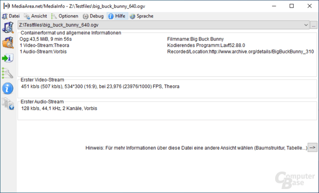 MediaInfo Download - ComputerBase