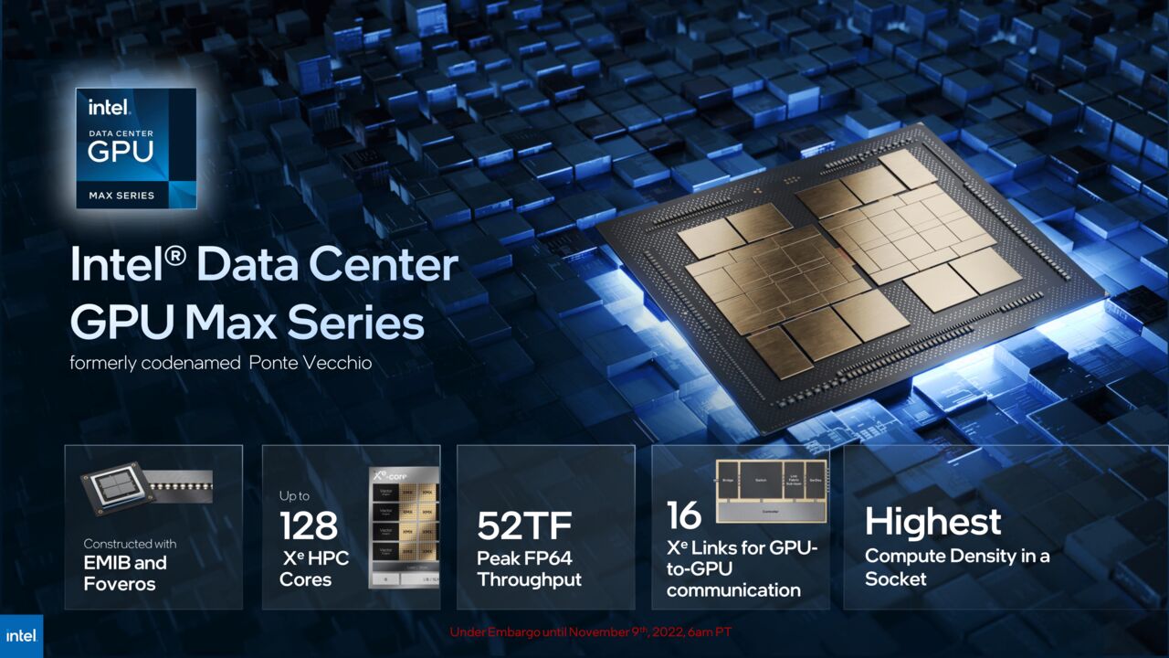 Intel Data Center GPU Max: Ponte Vecchio startet für Supercomputer in 3 ...