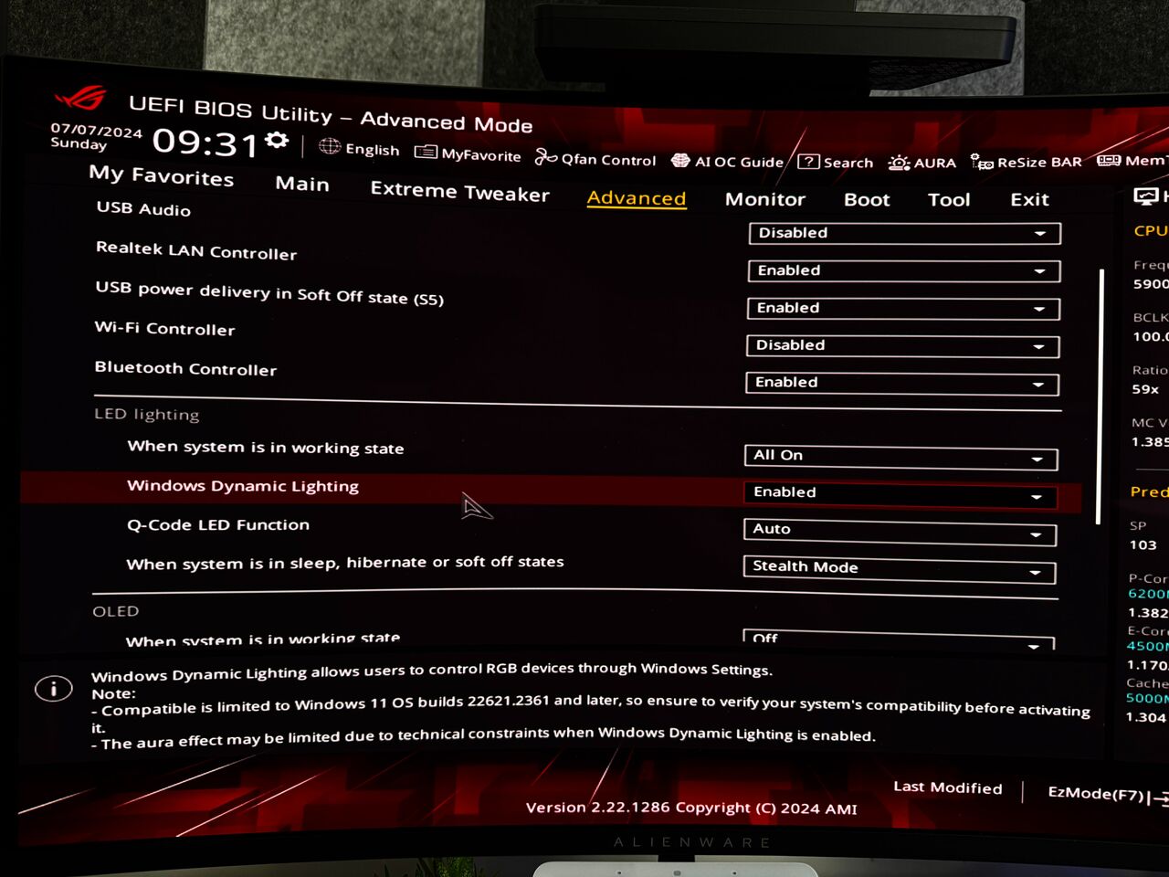 RGB Control in Windows 11: First Asus Motherboards Receive “Dynamic Lighting” Support.