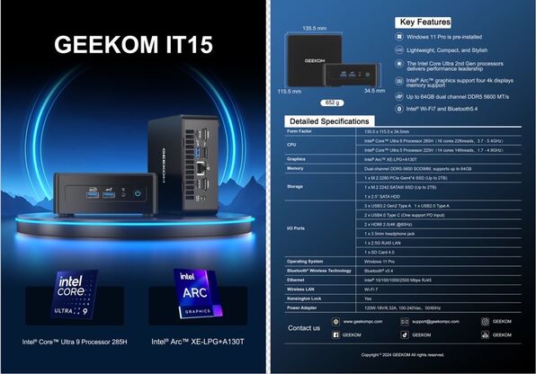 Geekom: Mini-PCs mit Arrow Lake-H, Strix Point und Snapdragon X ...