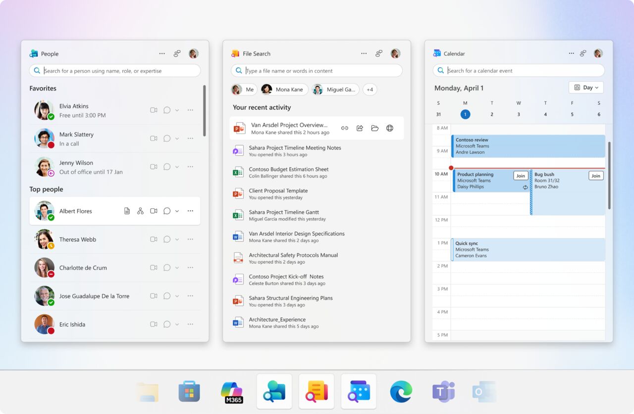 Mini-Office-Apps: Microsoft 365 bekommt Widgets in der Taskleiste ...