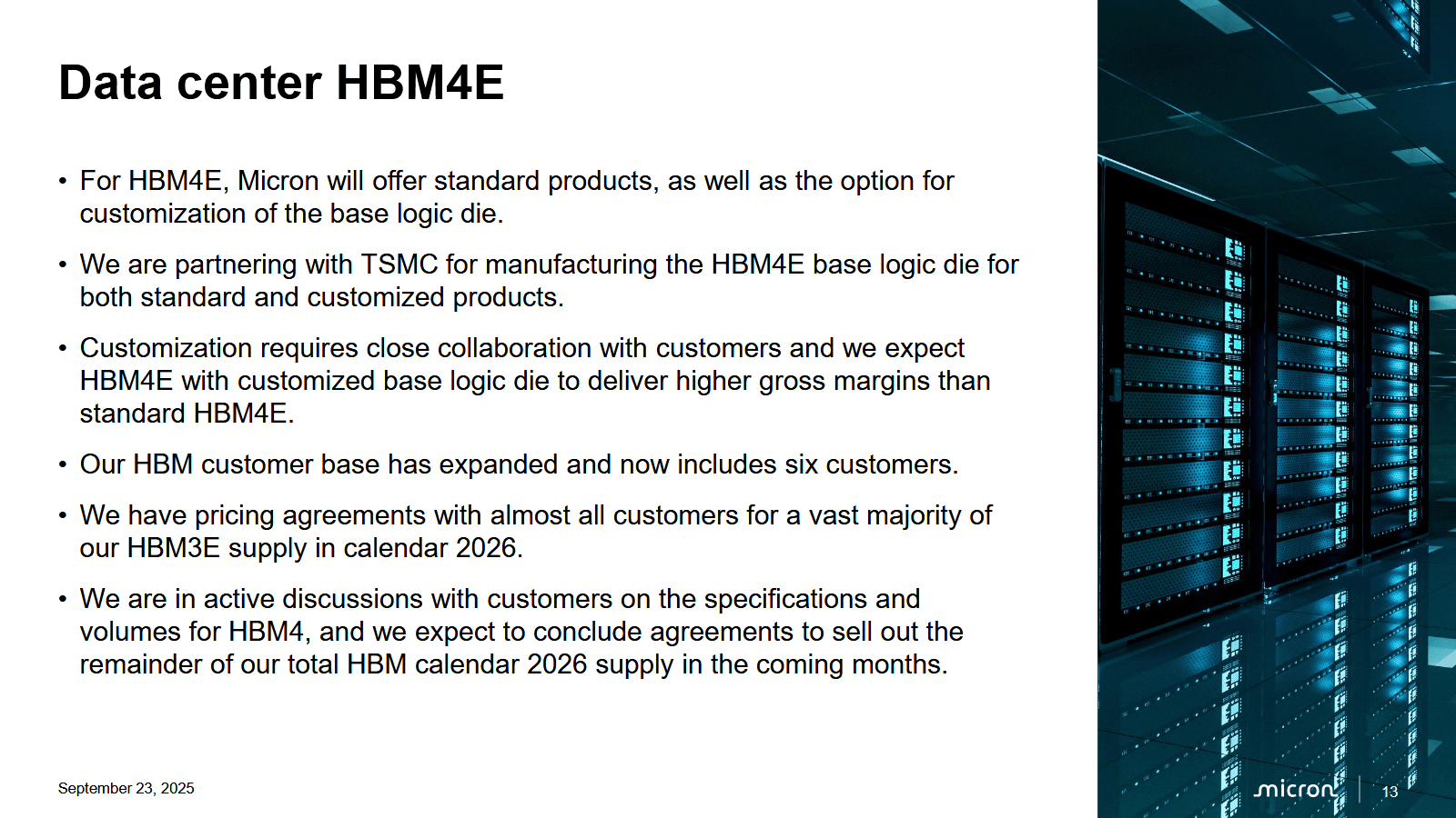 Micron-Quartalsbericht: TSMC fertigt auch Microns Base-Die, HBM4 11 Gbps geliefert - ComputerBase