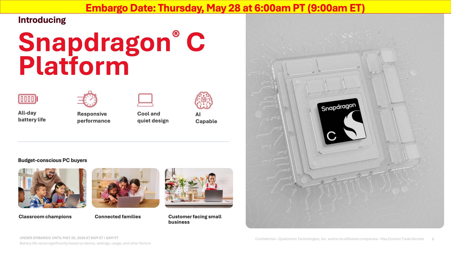 Snapdragon C: Qualcomms PC-Plattform für Notebooks ab 300 US-Dollar ...