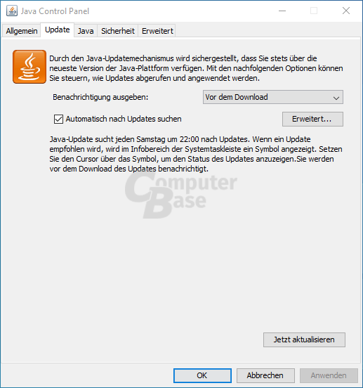 Java SE Runtime Environment Download - ComputerBase