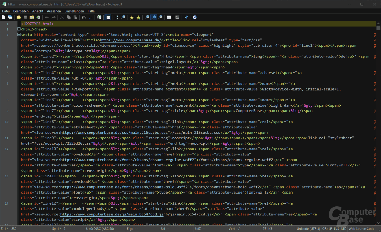Notepad3 Download - ComputerBase