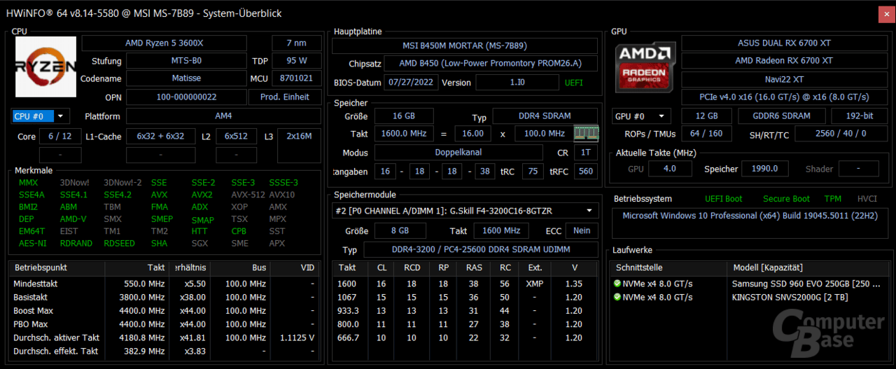 HWiNFO Download - ComputerBase