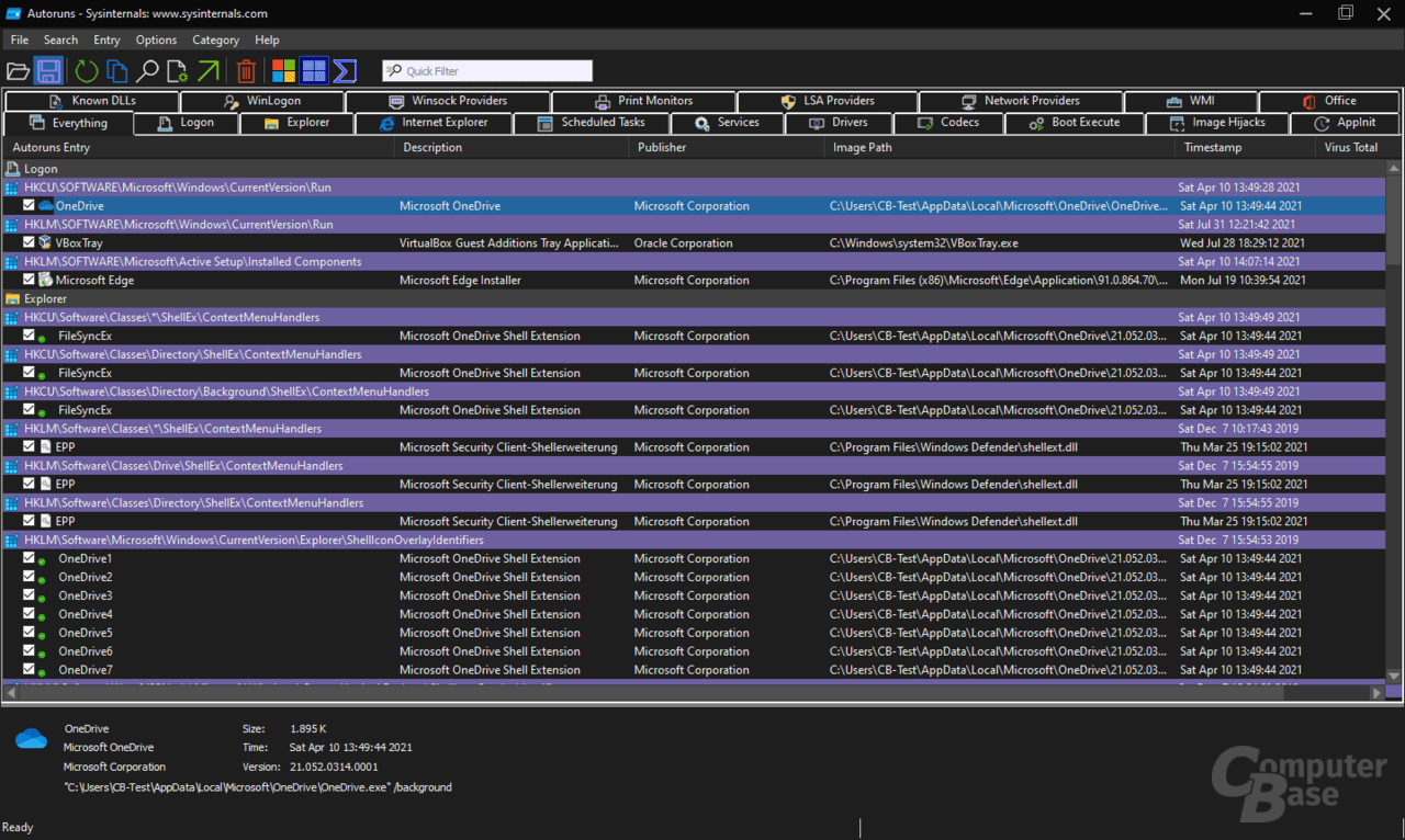 Autoruns Download - ComputerBase