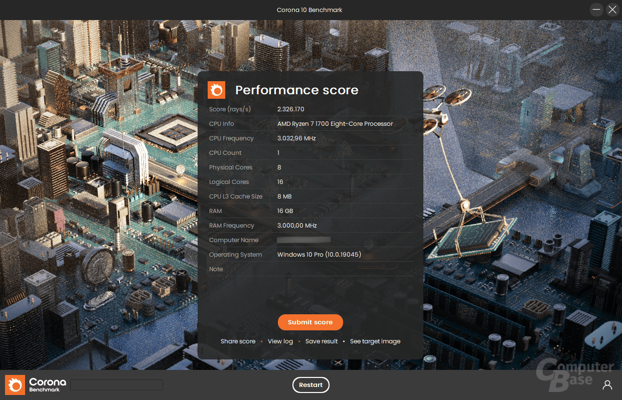 Corona Benchmark Download - ComputerBase