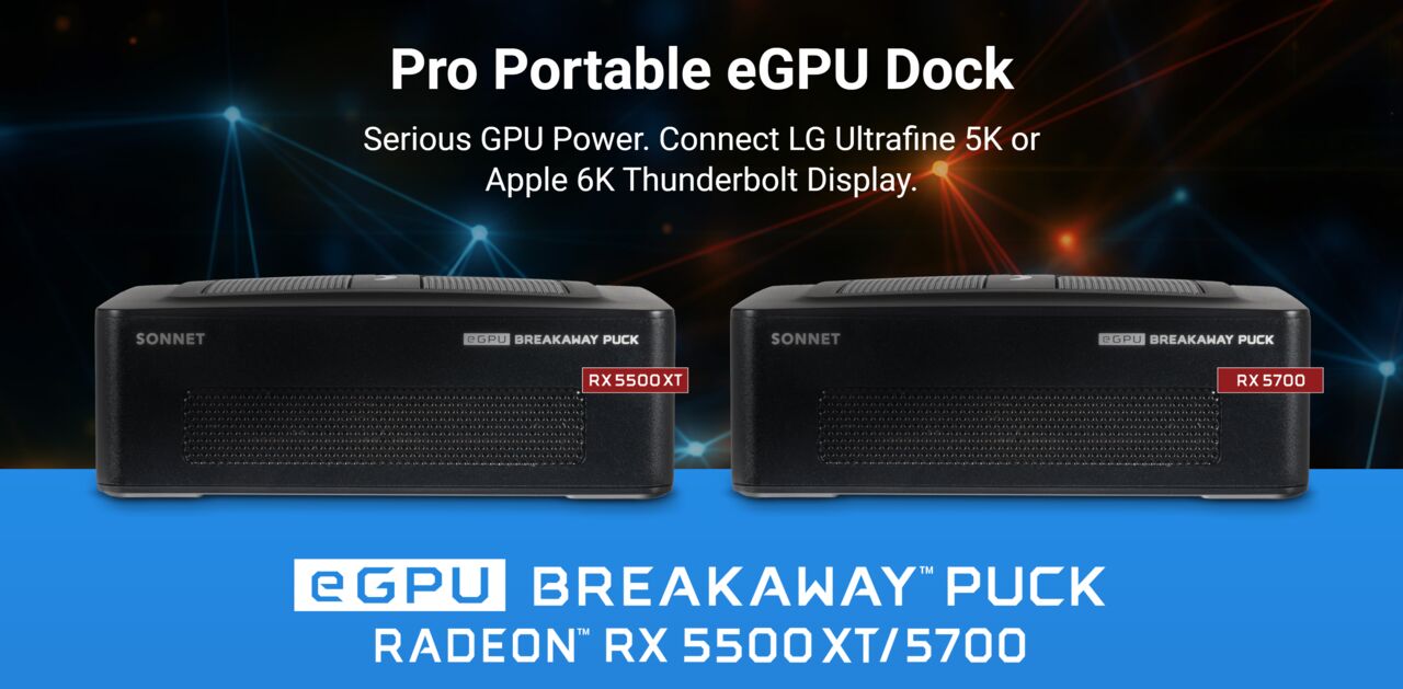 Sonnet eGPU Breakaway Puck: Portables eGPU-Dock mit AMD-Navi-GPU auf ...